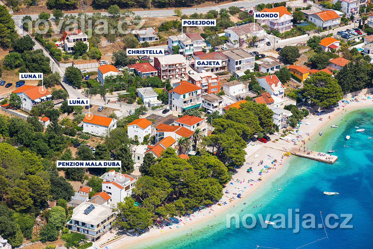 Živogošče Mala Duba pláže, Chorvátsko | NOVALJA